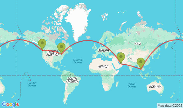 Toronto to Dubai, Bangkok, Vancouver - AirTreks Trip Planner